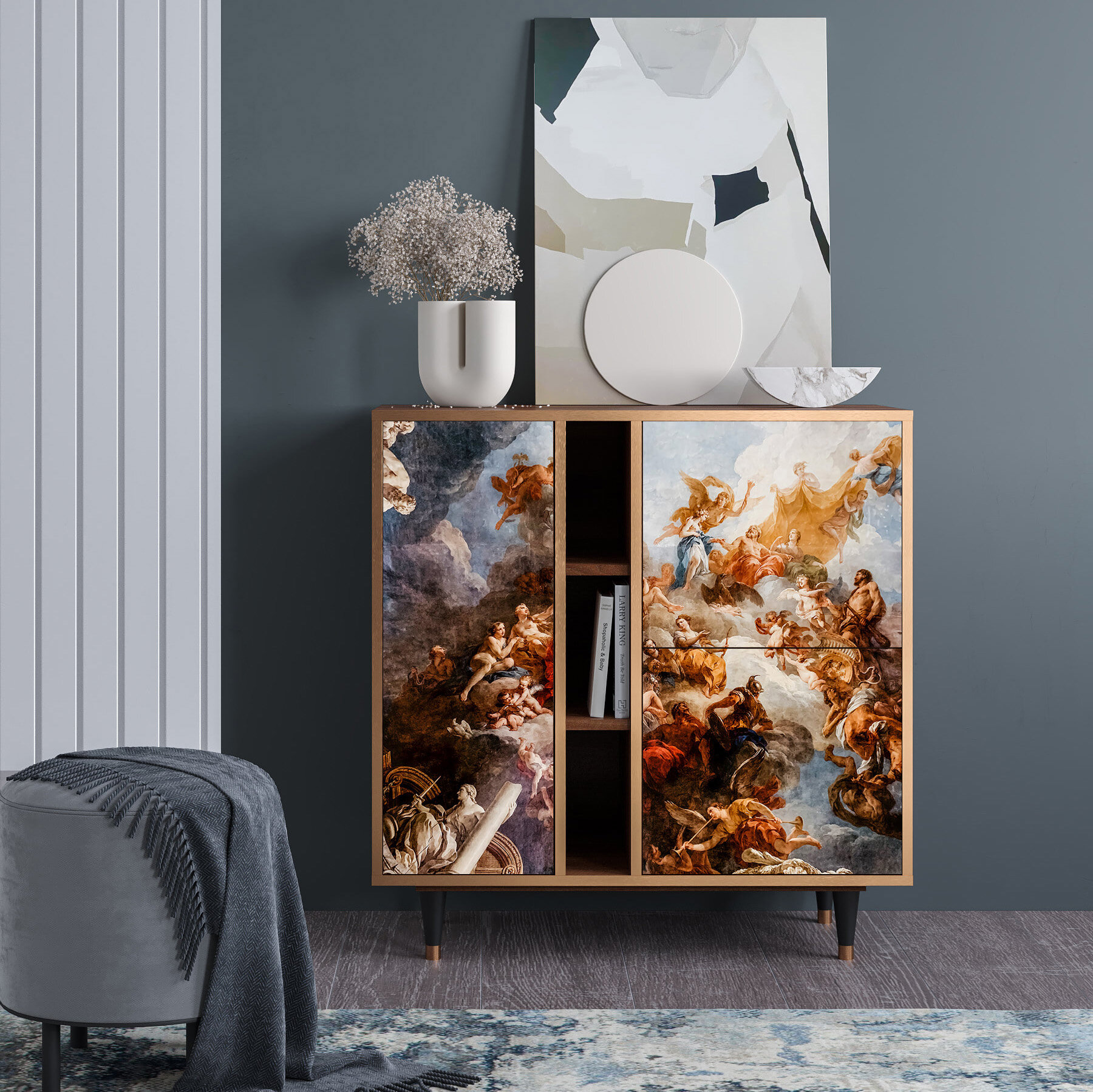 Комод - STORYZ - BS5 Versailles by Michelangelo, Размер - 94 x 96 x 41 см, Цвет корпуса - , Орех