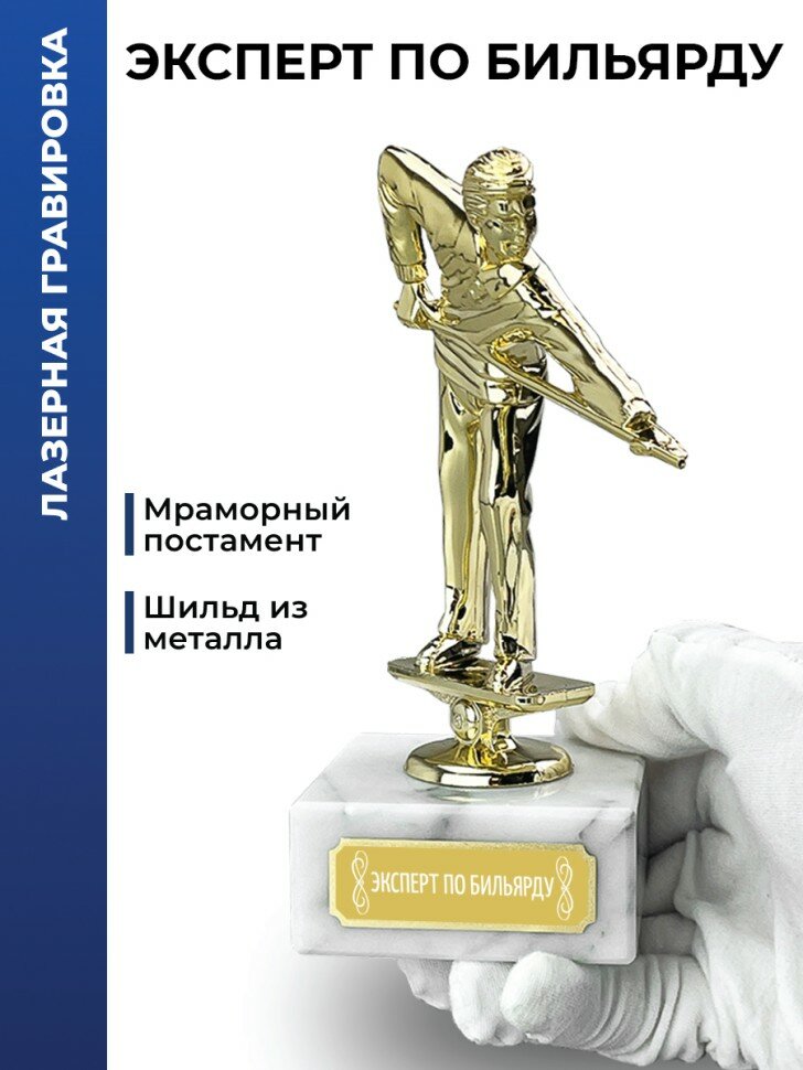 Статуэтка Бильярд "Эксперт по бильярду" (15 см)