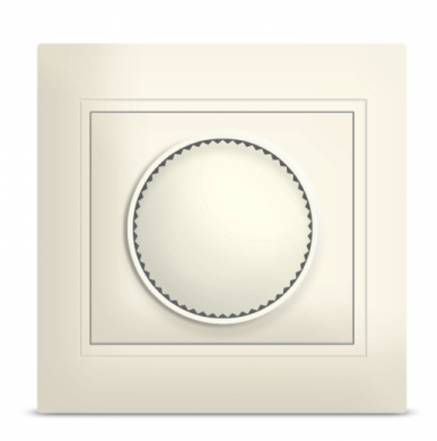 Диммер UNIVersal / Юниверсал Севиль поворотно-нажимной, слоновая кость мощностью 500Вт 220В, IP20 / электрика