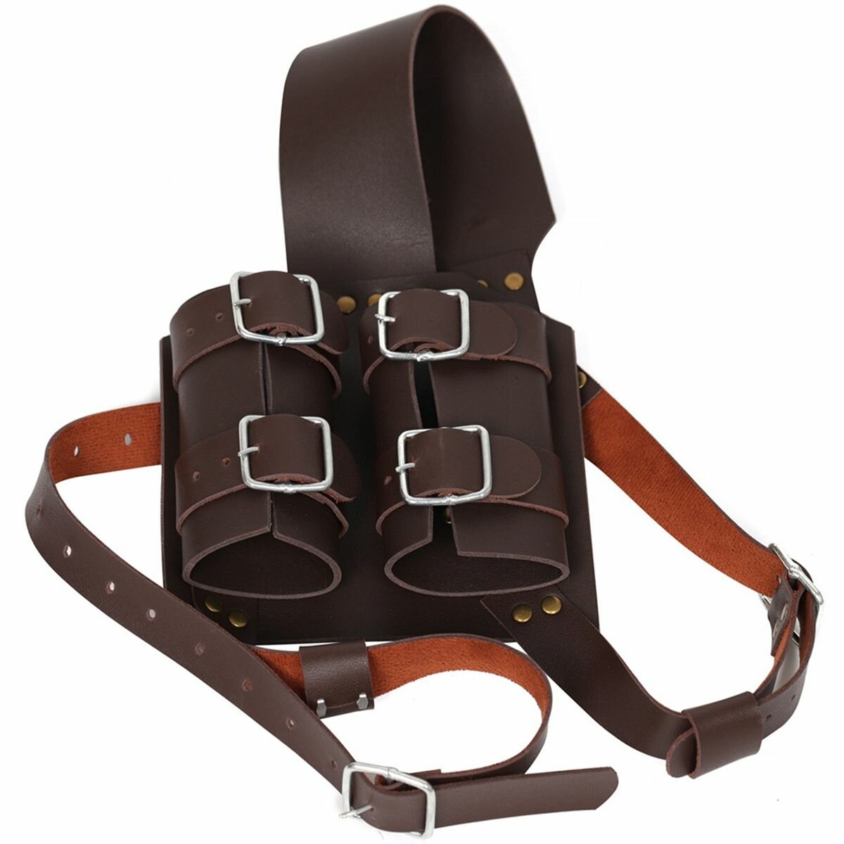 Средневековый ведьмак ножны с двойной спиной для меча держатель для абордажной сабли викинг пиратский воин кожаный костюм для косплея коричневый