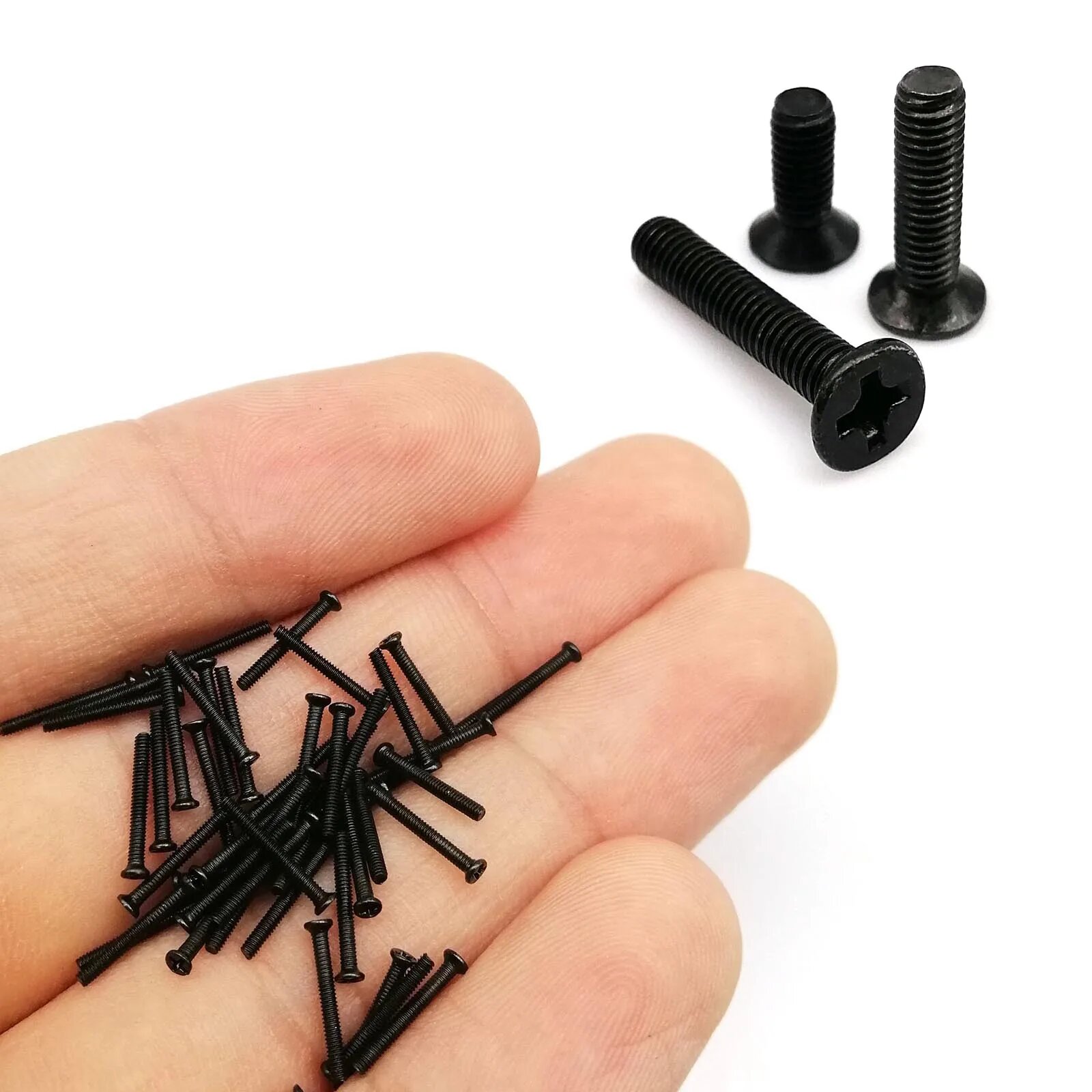 50 шт. Винты М1 М2 М3 AXK DIY Supplies M1.2, black carbon steel, 3mm