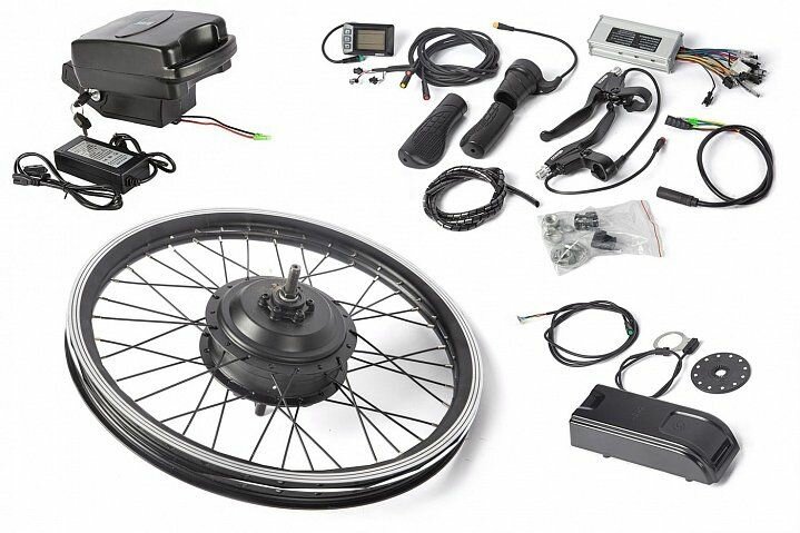 Комплект Eltreco, для велосипеда, 48В, 500Вт, LCD, АКБ 48В 10Ач