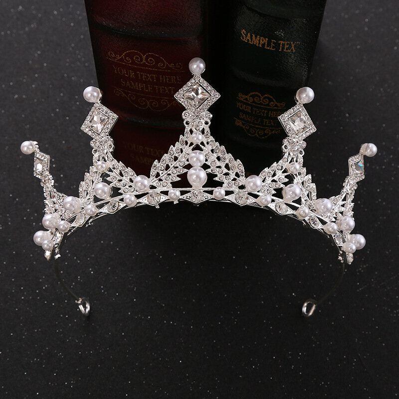 Корона принцессы, ручная работа, сплав, серебристая