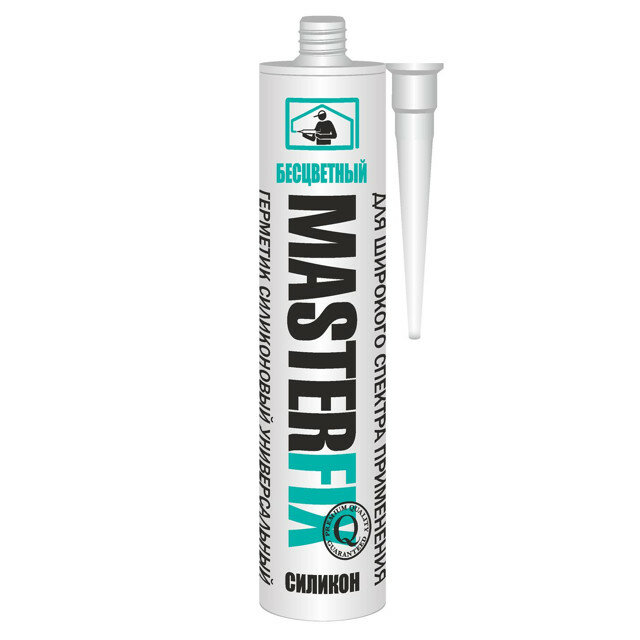 Герметик силиконовый MASTERFIX универсальный 280мл бесцветный, арт.9005