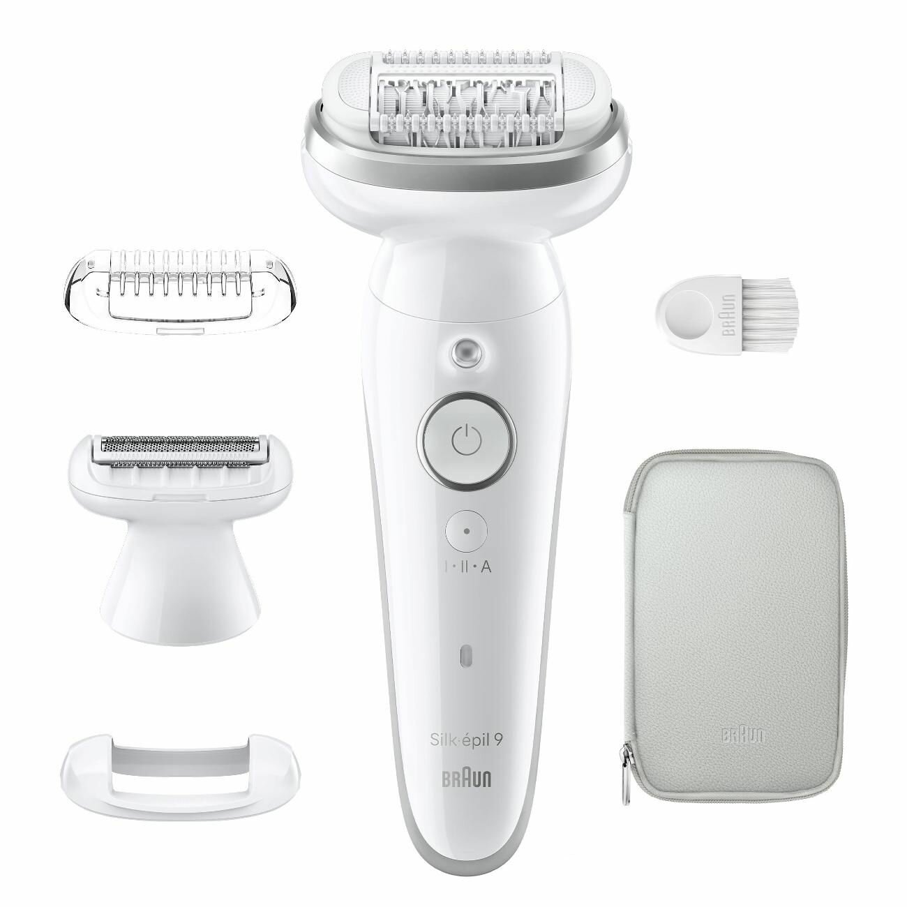 Электрический эпилятор Braun "SE 9-011", 40 пинцетов, 2 скорости, промывка головки, зона бикини