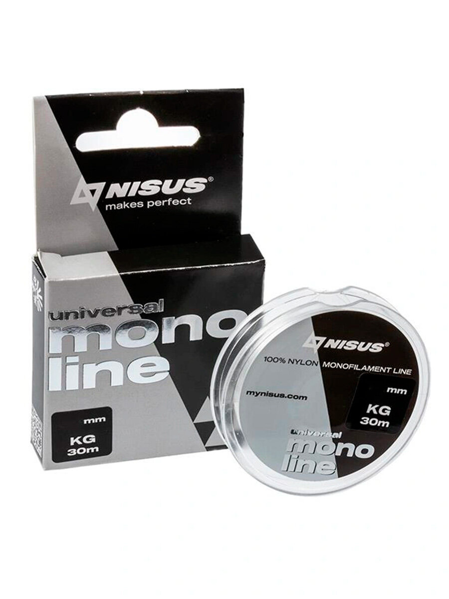 Леска для рыбалки Nisus MONOLINE Universal Nylon Transparent 0,28mm/30m (N-MU-028-30)