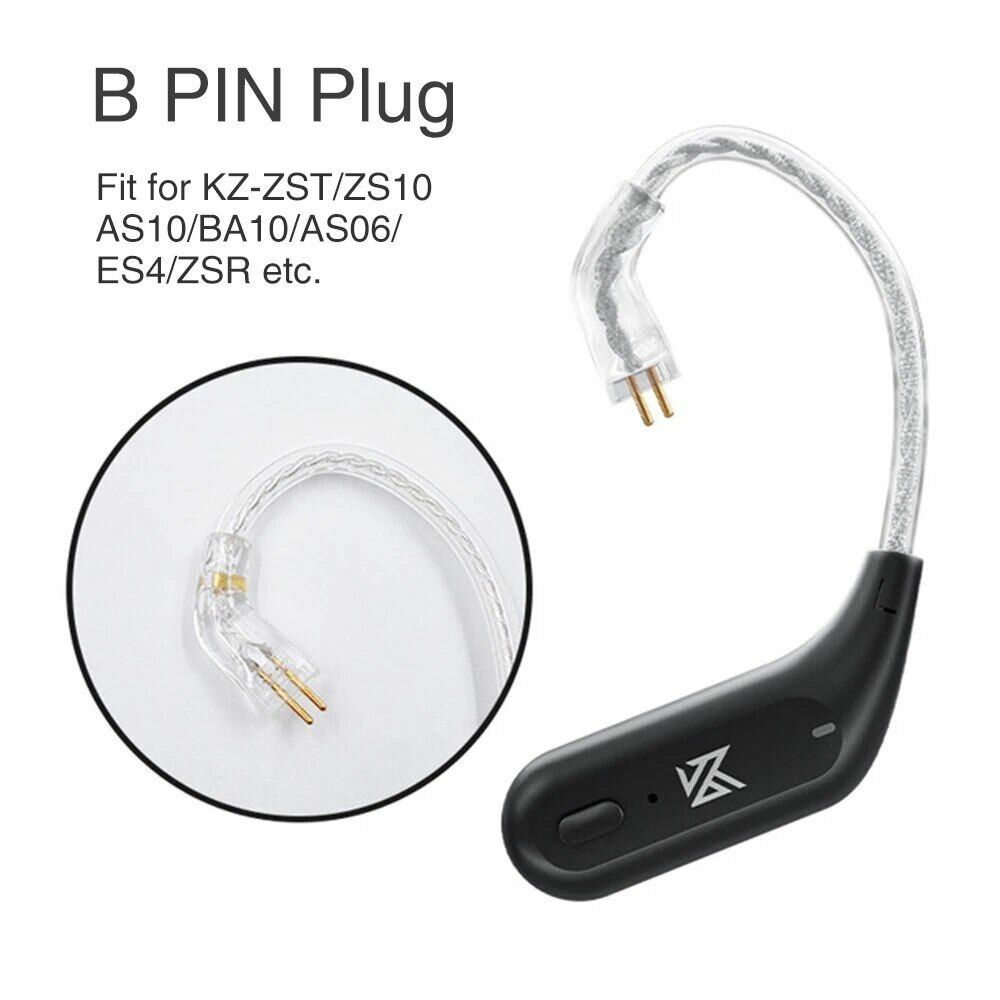 Модуль Bluetooth KZ AZ09 TWS HD B / C Pin, настоящие беспроводные ушные крючки с чехлом для зарядки, Двухканальный провод для наушников Bluetooth 5.2 Dual Host для наушников KZ ZSN PRO TRN MT1