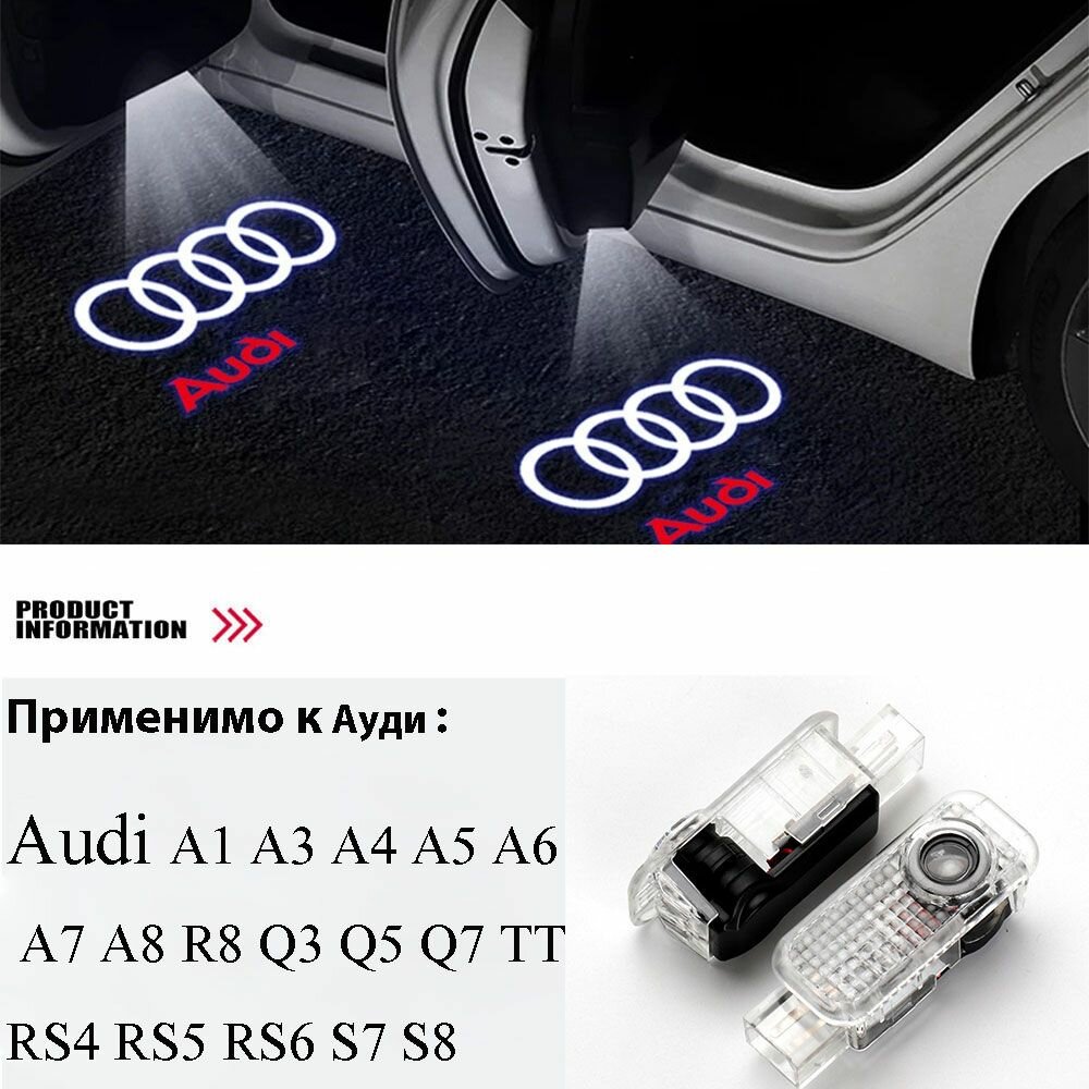 Фары автомобильные, Габаритные огни, 2 шт, арт. YBD-Audi