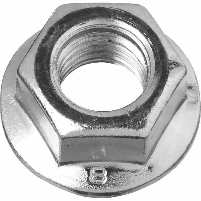 Гайка оцинкованная, ЗУБР DIN 6923 с фланцем, M14, 5 кг, кл. пр. 8