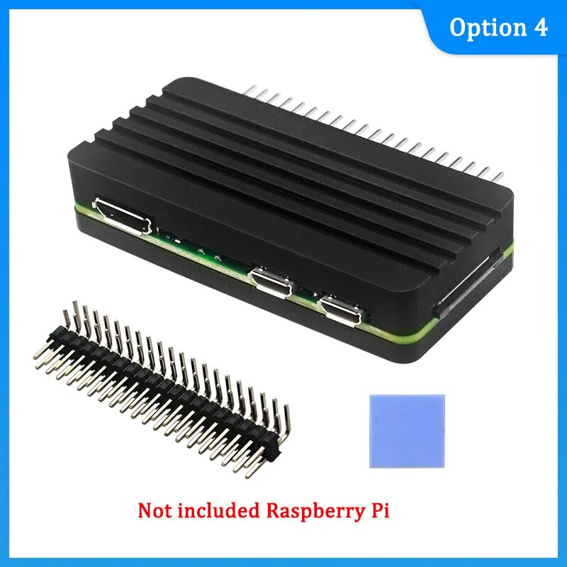 Алюминиевый чехол для Raspberry Pi Zero 2 W, Option 4