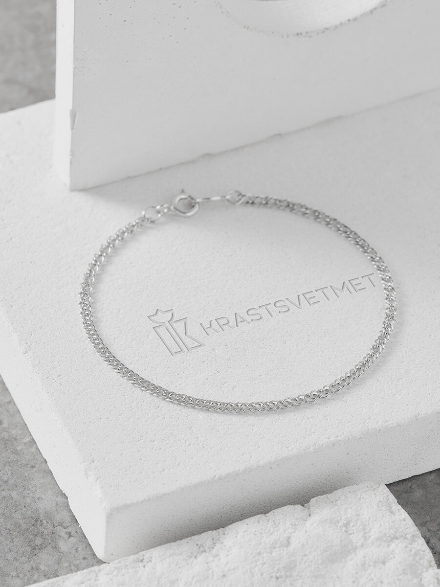 Браслет, серебро, 925 проба, родирование