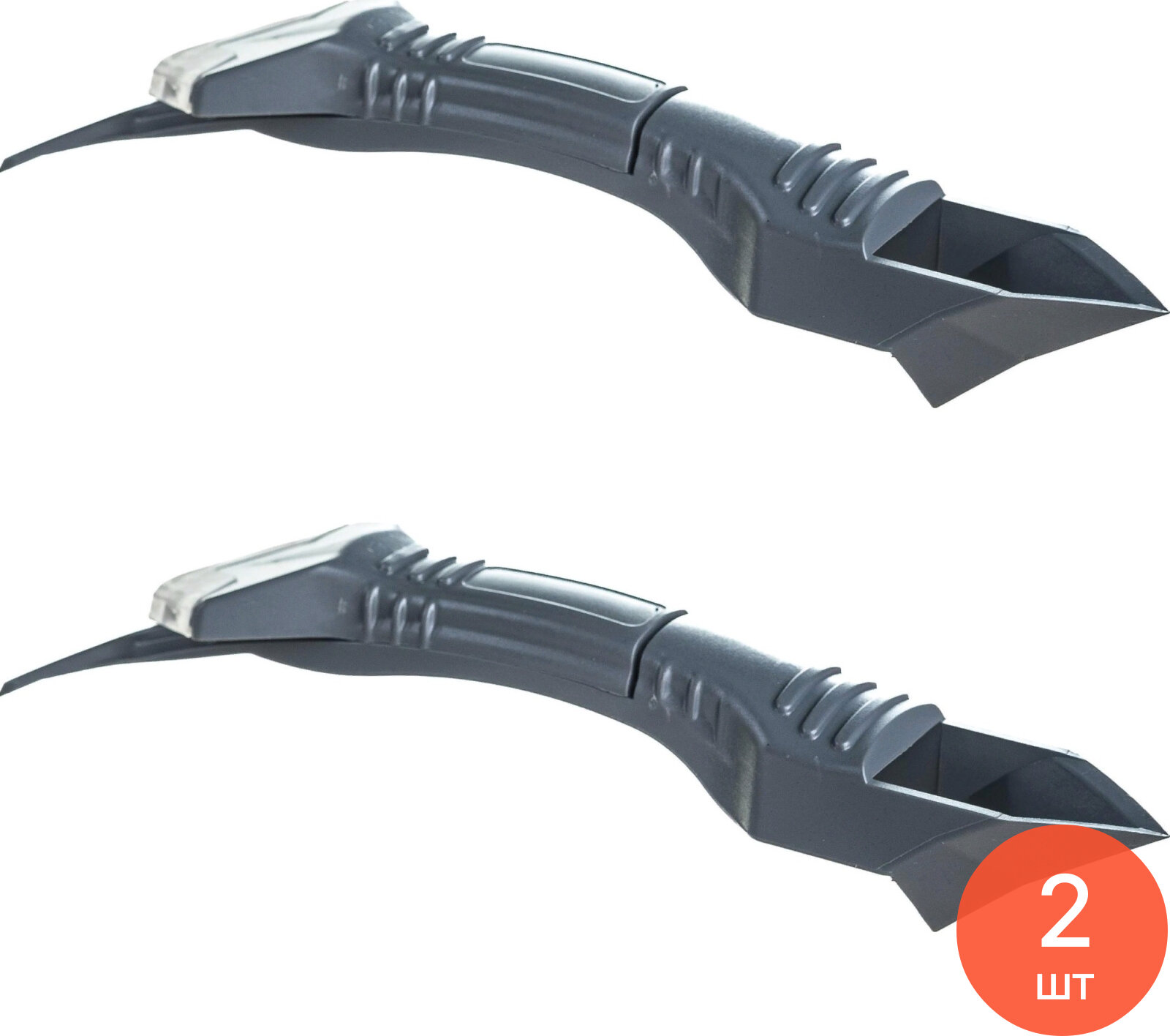 Шпатель строительный РемоКолор скребок для удаления и выравнивания герметика 3в1 5 насадок, из силикона, 210мм / малярные и отделочные инструменты (комплект из 2 шт)