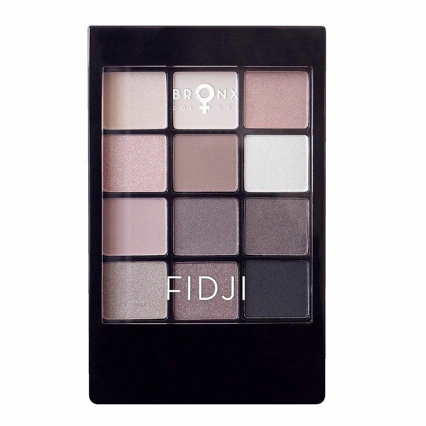 BRONX COLORS Палетка теней для век Fidji. 12 оттенков, 12 г