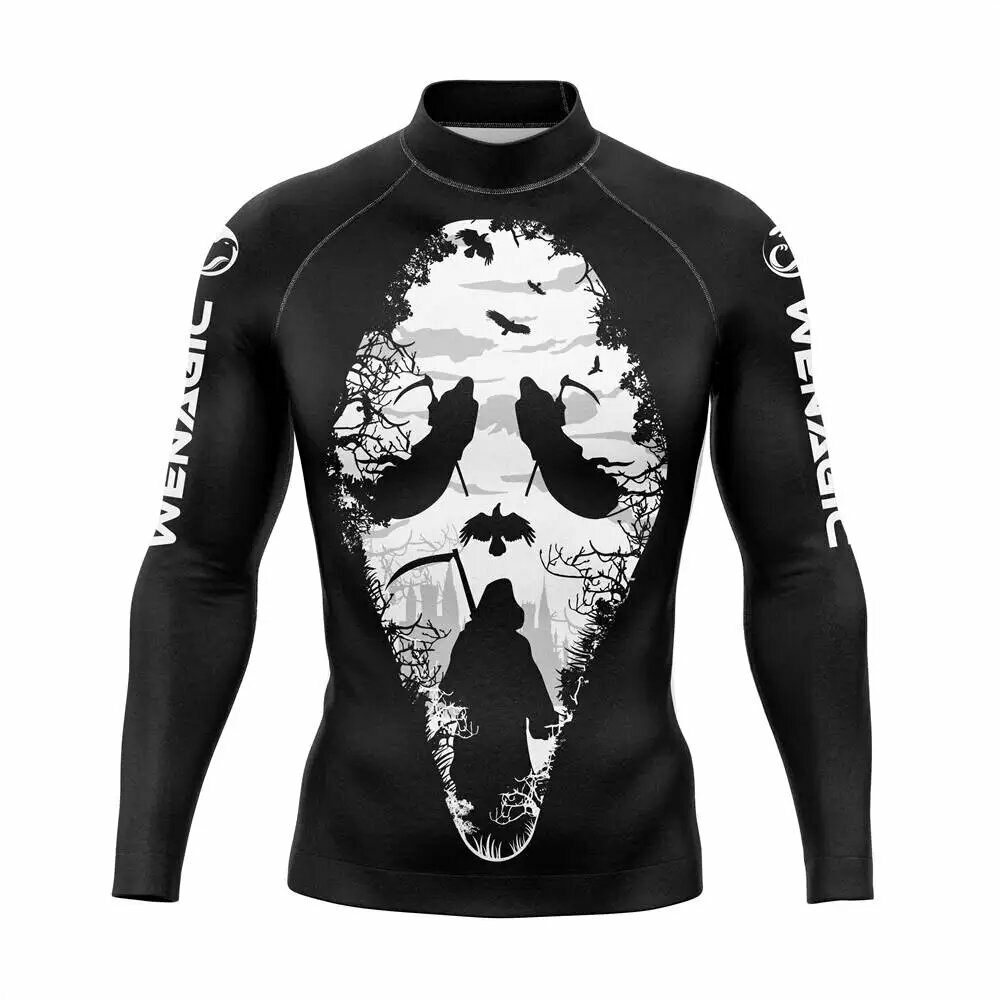 Черная футболка для серфинга Wenagic, UPF 50+, Color: 9