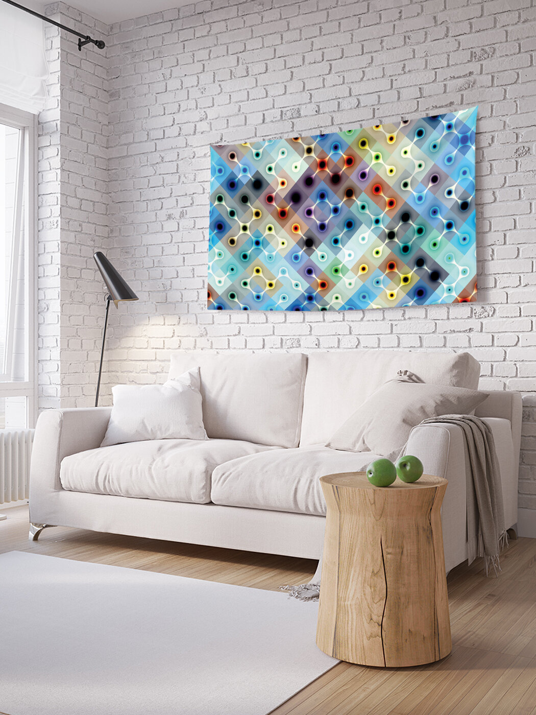 Фотопанно на стену горизонтальный постер 100х150 "Соединение клеток", JoyArty