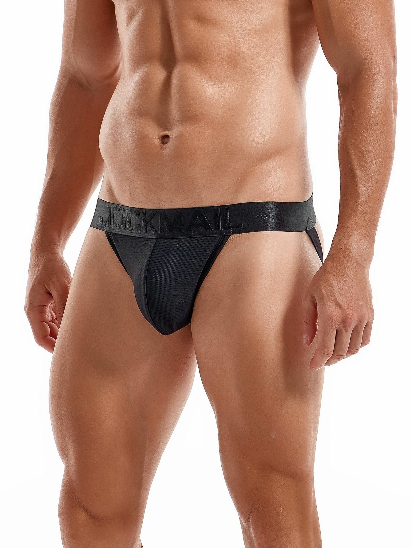 JOCKMAIL Спортивные мужские стринги с низкой посадкой из дышащей сетки