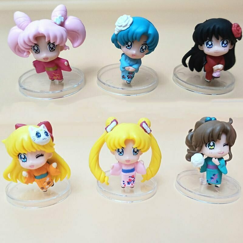 Сейлор Мун Цукино Усаги Марс Аниме фигурки игрушки для детей 6шт sailor moon