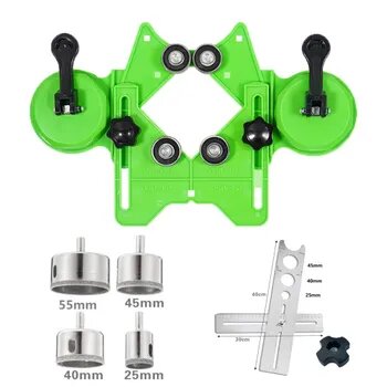 Комплект кольцевых пил 15 шт. диаметром 650 мм с двойными присосками для сверления керамики, стекла, плитки, фарфора, мрамора и гранита