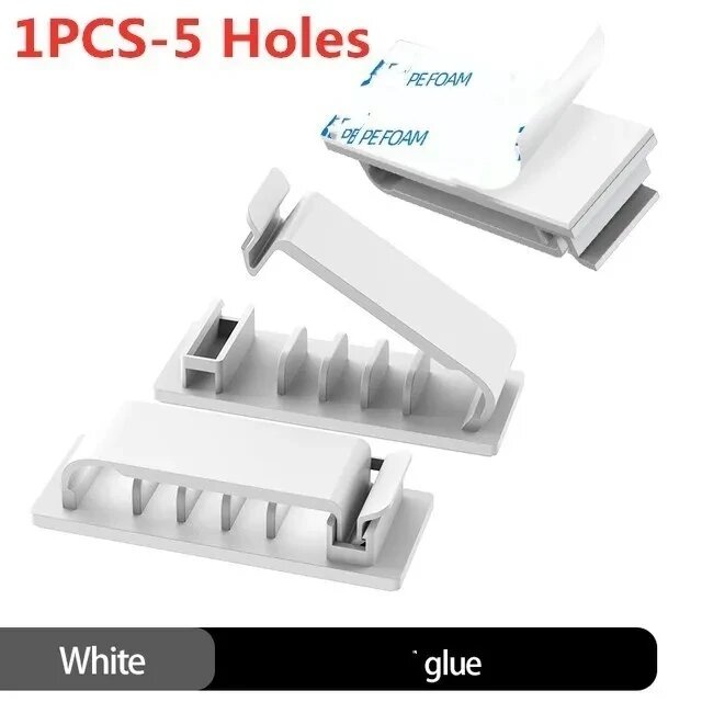 Кабельный органайзер Cohai USB Cable Winder 1X5 Holes-White