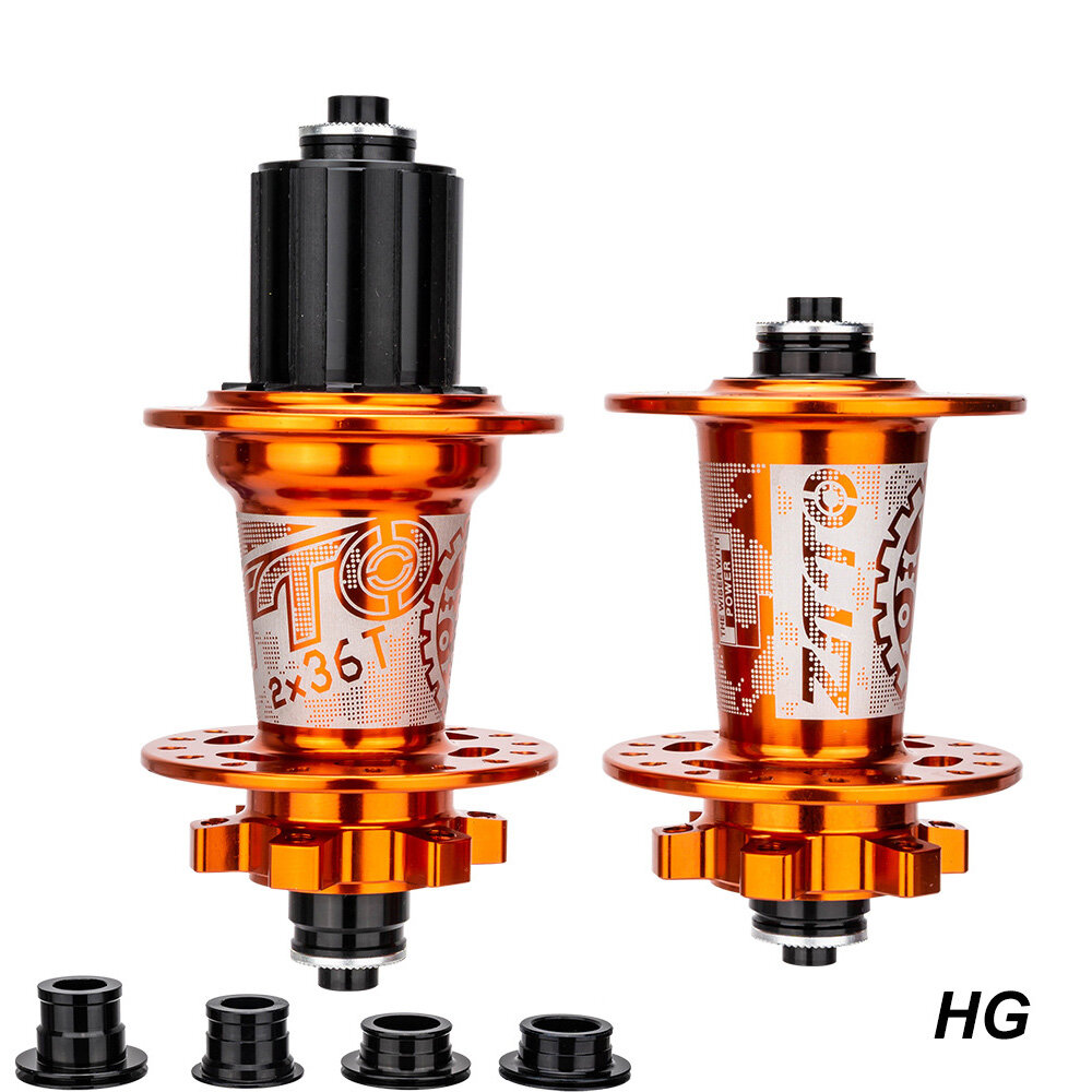 Мountain Bike Hub 6 Pawls Disc Brake 32 Hole для 8/9/10/11/12/13 Speed Cassette, цвет Black/Red/Orange/Green/Purple/Colorful, размер Front 1.5*10cm/0.9*10cm Rear 1.2*14.2cm/1*13.5cm, 1 пара