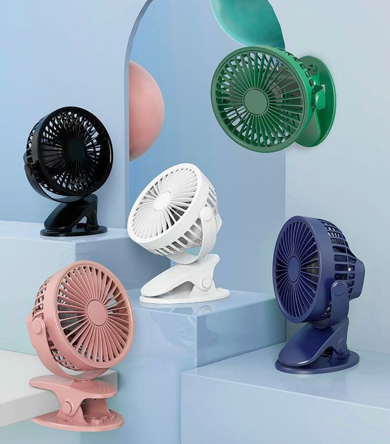 Вентилятор настольный/мини вентилятор，портативный вентилятор，Беспроводной и портативный, три передачи, черный