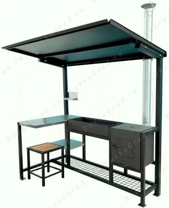 Мангал с крышей "Илекс"