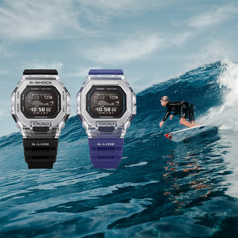 Наручные часы CASIO G-Shock, серебряный, синий, черный — фото 1