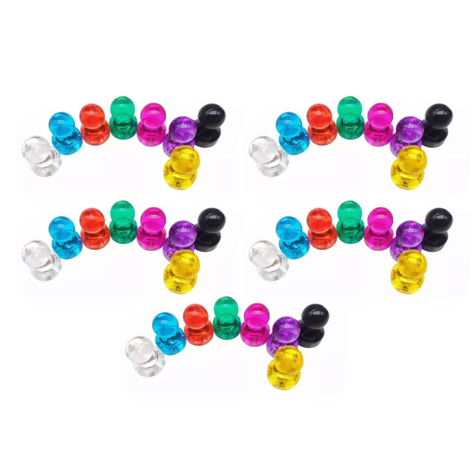 Магниты для белой доски разных цветов прочные акриловые многоцелевые для офиса школы дома 40 шт