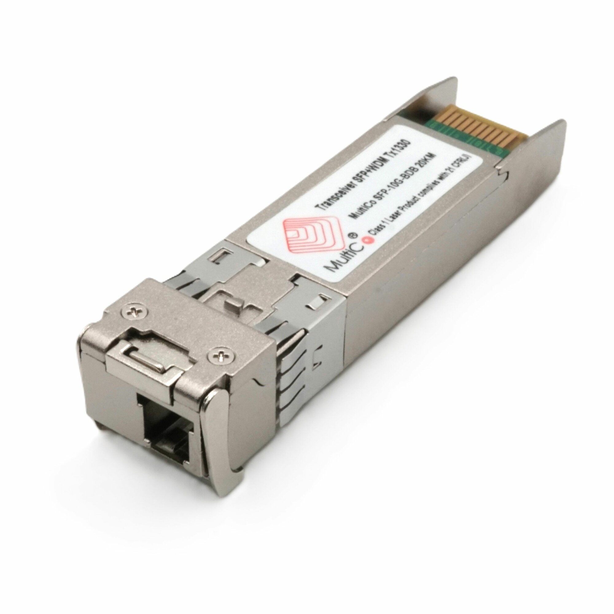 Трансивер MultiCo SFP-10G-BDB 20km LC Модуль SFP+ одноволоконный, SM, 10 Гб/с, один разъём LC, Tx/Rx 1330nm/1270nm, DDM