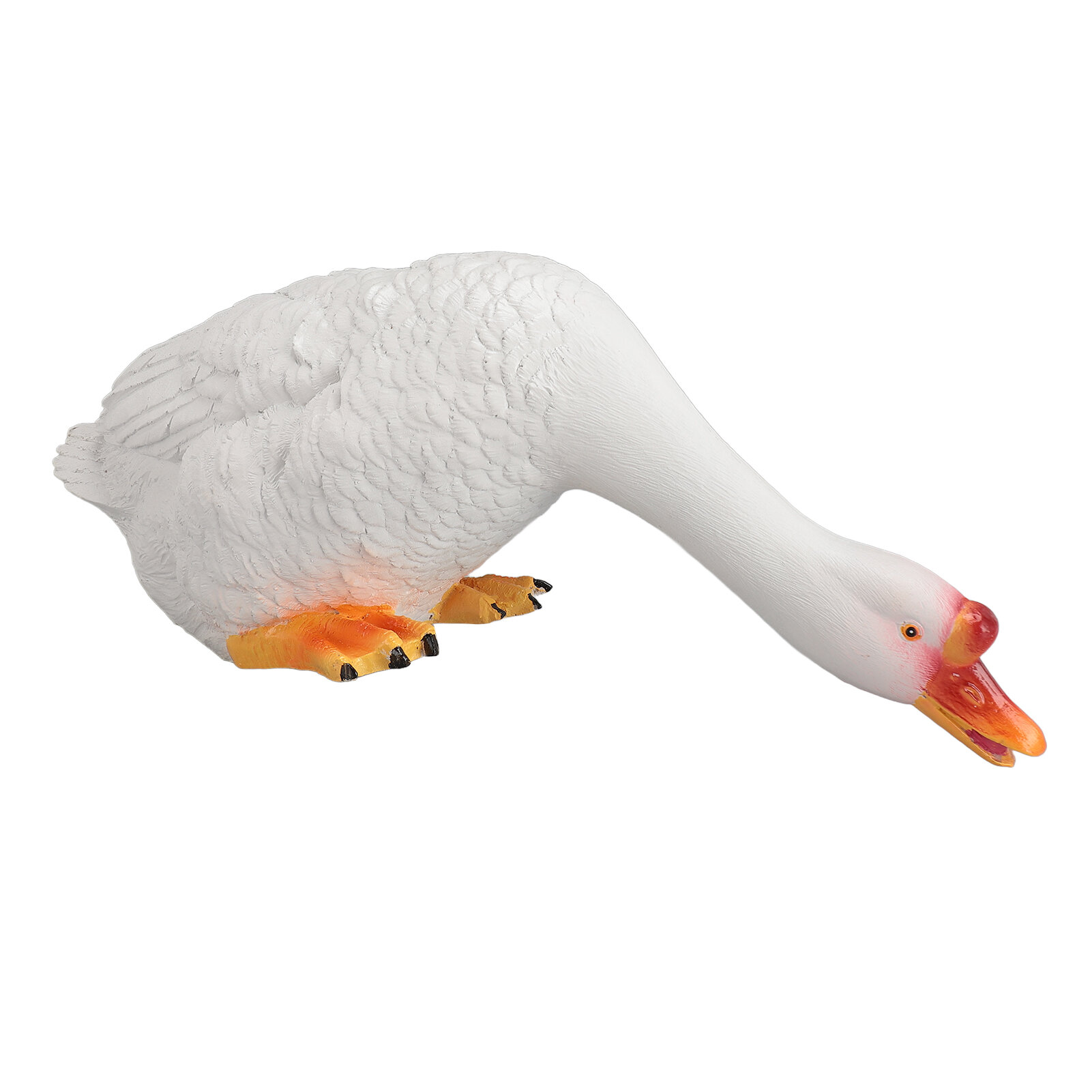 Статуэтка гуся из смолы, садовый декор, фигурка, украшение для лужайки у бассейна, двора, наружное украшение, забавный подарок на новоселье, открытый рот и напиток