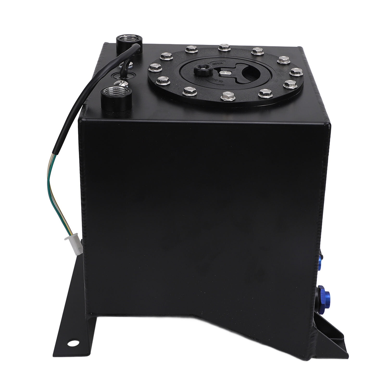 Бензобак на топливных элементах 10 л с датчиком уровня крышки из алюминиевого сплава, гоночный топливный бак для хот-родов, уличных гоночных автомобилей, грузовиков, внедорожников, черный