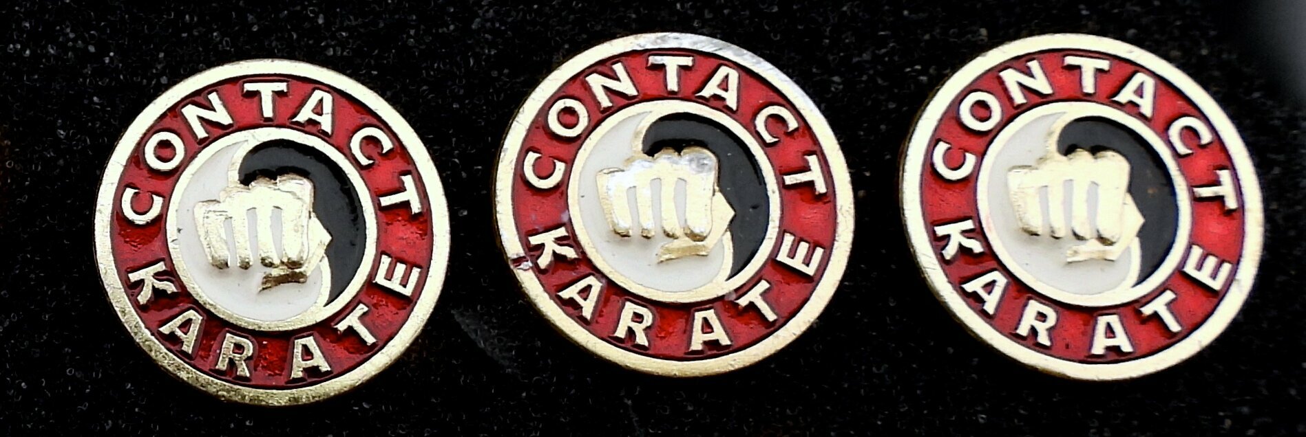 Значок Contact Karate Карате красный пояс набор 3 шт