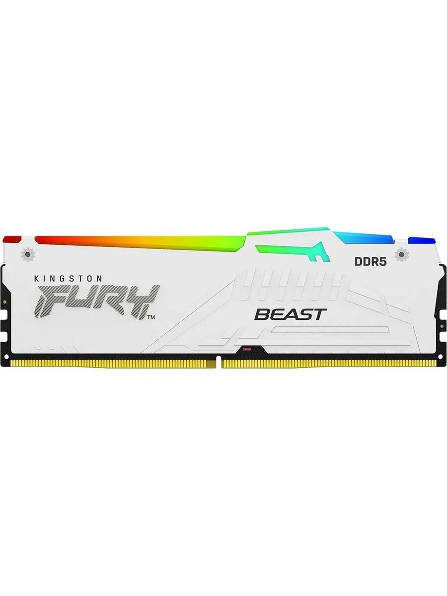 Оперативная память Kingston FURY Beast RGB EXPO KF560C36BWE2A-16, DDR5, 1x16ГБ, 6000МГц, CL36, белый
