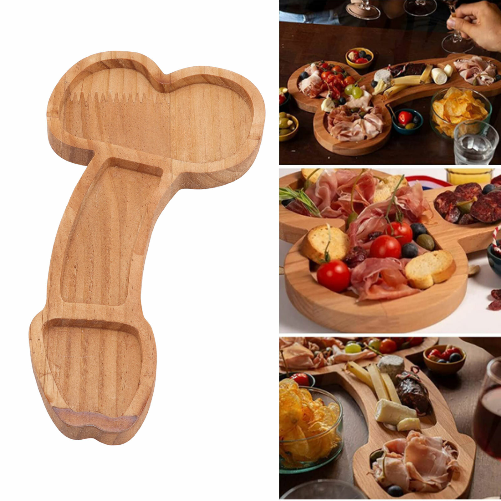 Доска аперитива "Композитное дерево", 24.3 см x 12.5 см, 1 шт