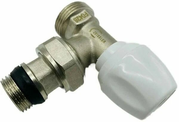 Вентиль для радиатора прямой TIM RS221.02E, запорный кран для батареи отопления Евроконус