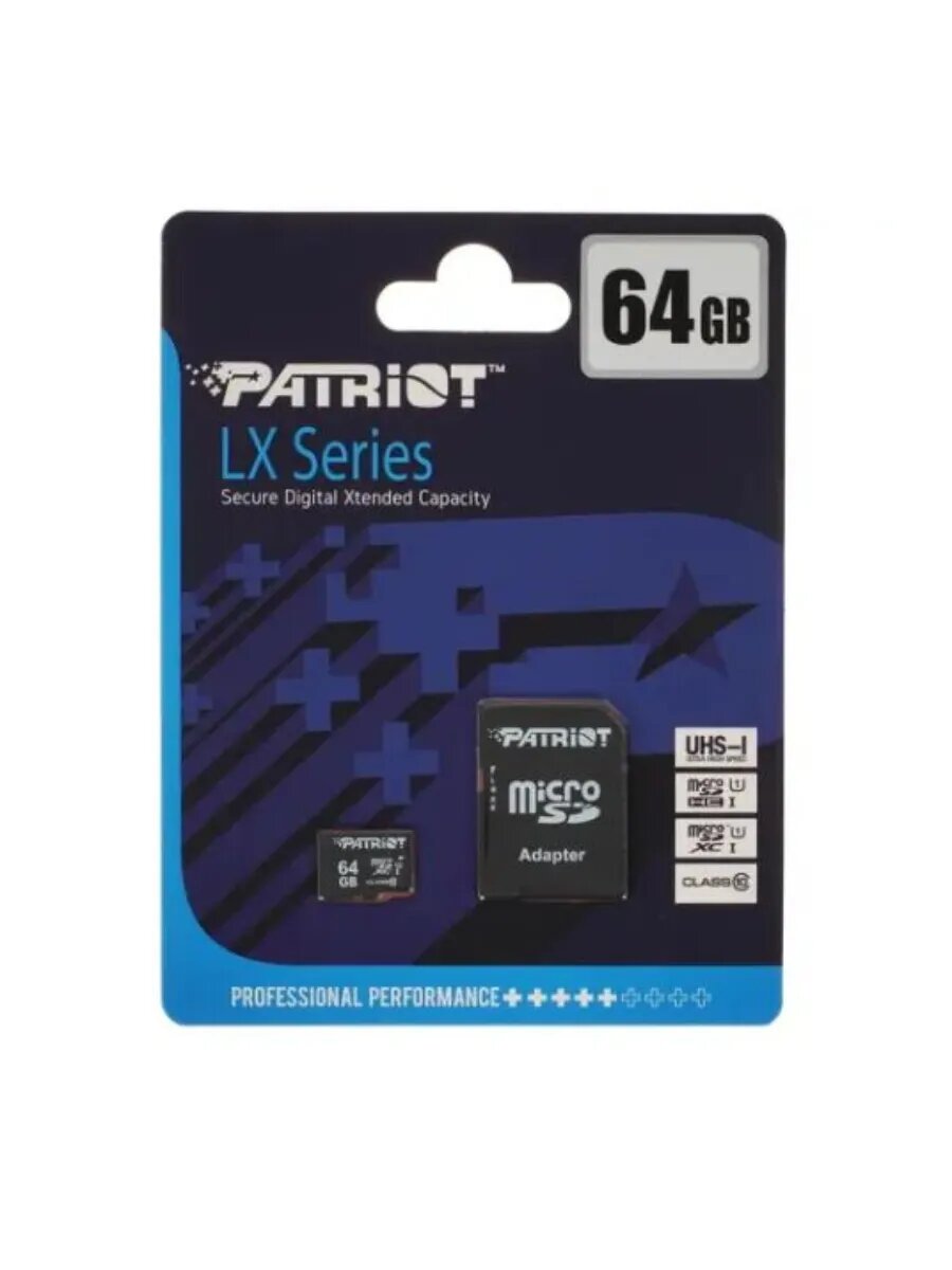 LX-Series microSDXC 64 ГБ PSF64GMCSDXC10 Class 10, UHS-I U1