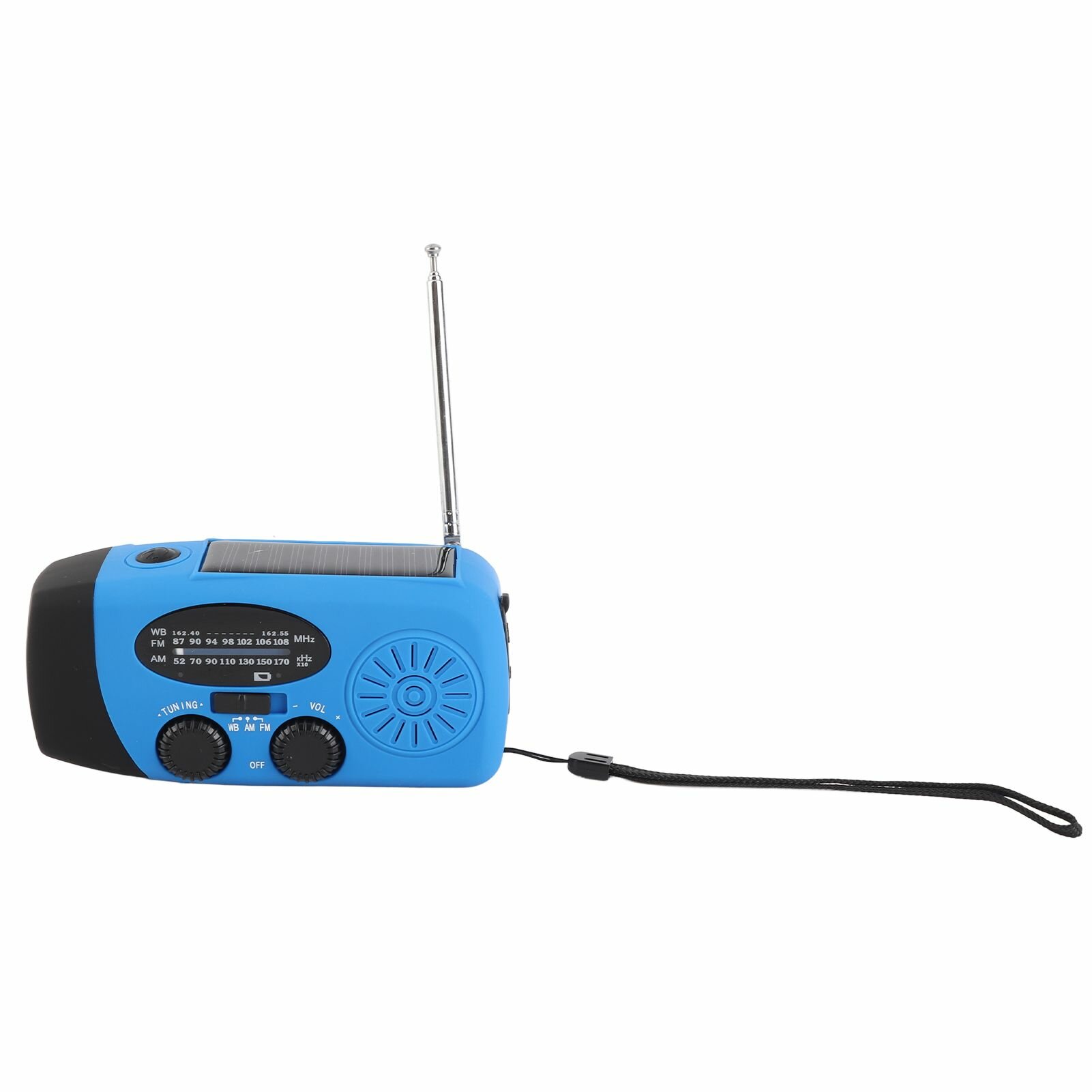 Аварийная радиостанция с ручным приводом, работающая на солнечной энергии, 2000 мА ч, портативный AM FM метеорадиоприемник со светодиодным фонариком и зарядкой через USB