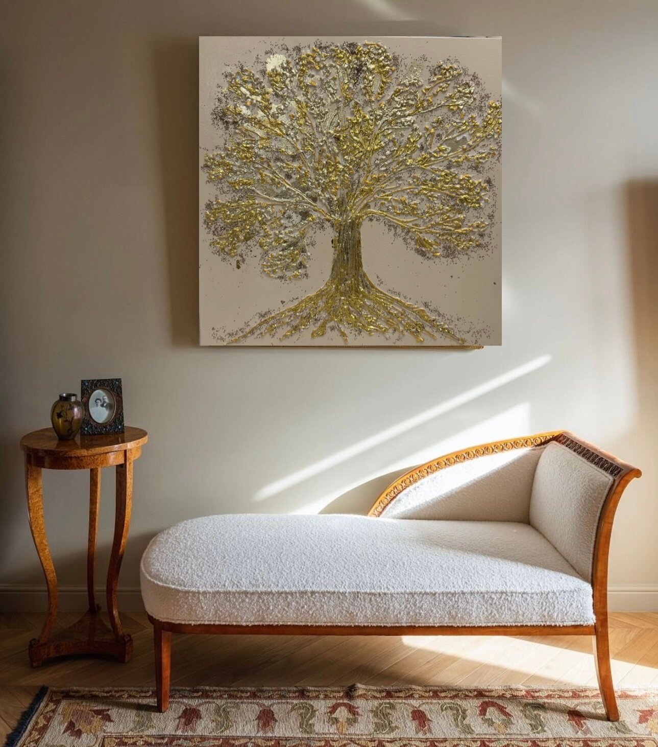 Интерьерная картина ручной работы маслом на холсте «дерево изобилия» , размеры 60x60