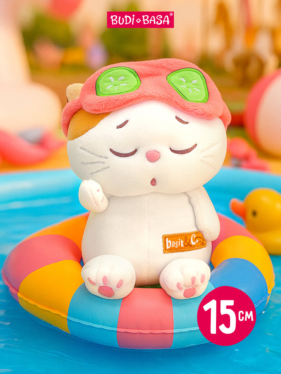 Мягкая игрушка 15 см Basik&Co Кошечка Ли-Ли Коллекция Эмоции Спа