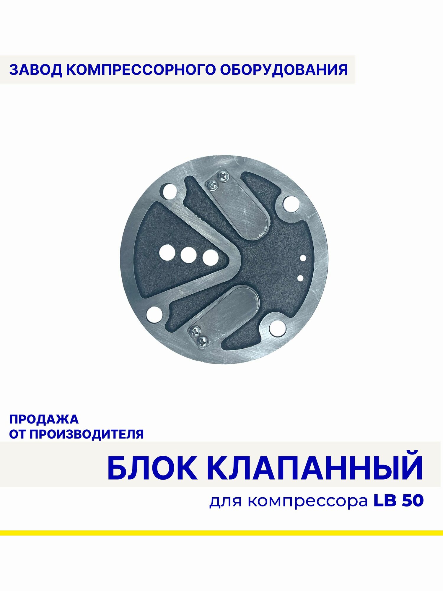 Блок клапанный в сборе для компрессора LB-50, ЭнергоРесурс, чугун