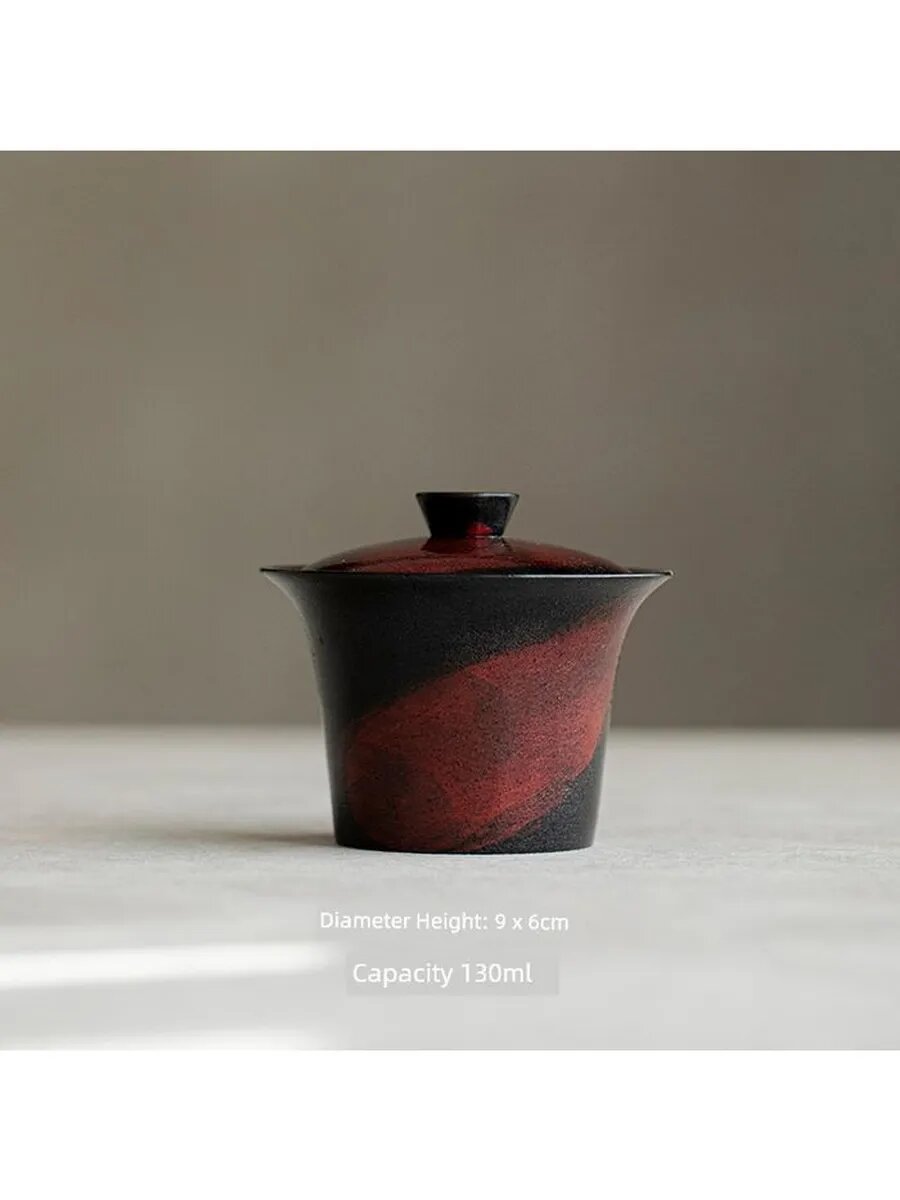 Керамическая турка-красная, Ручная работа, №1