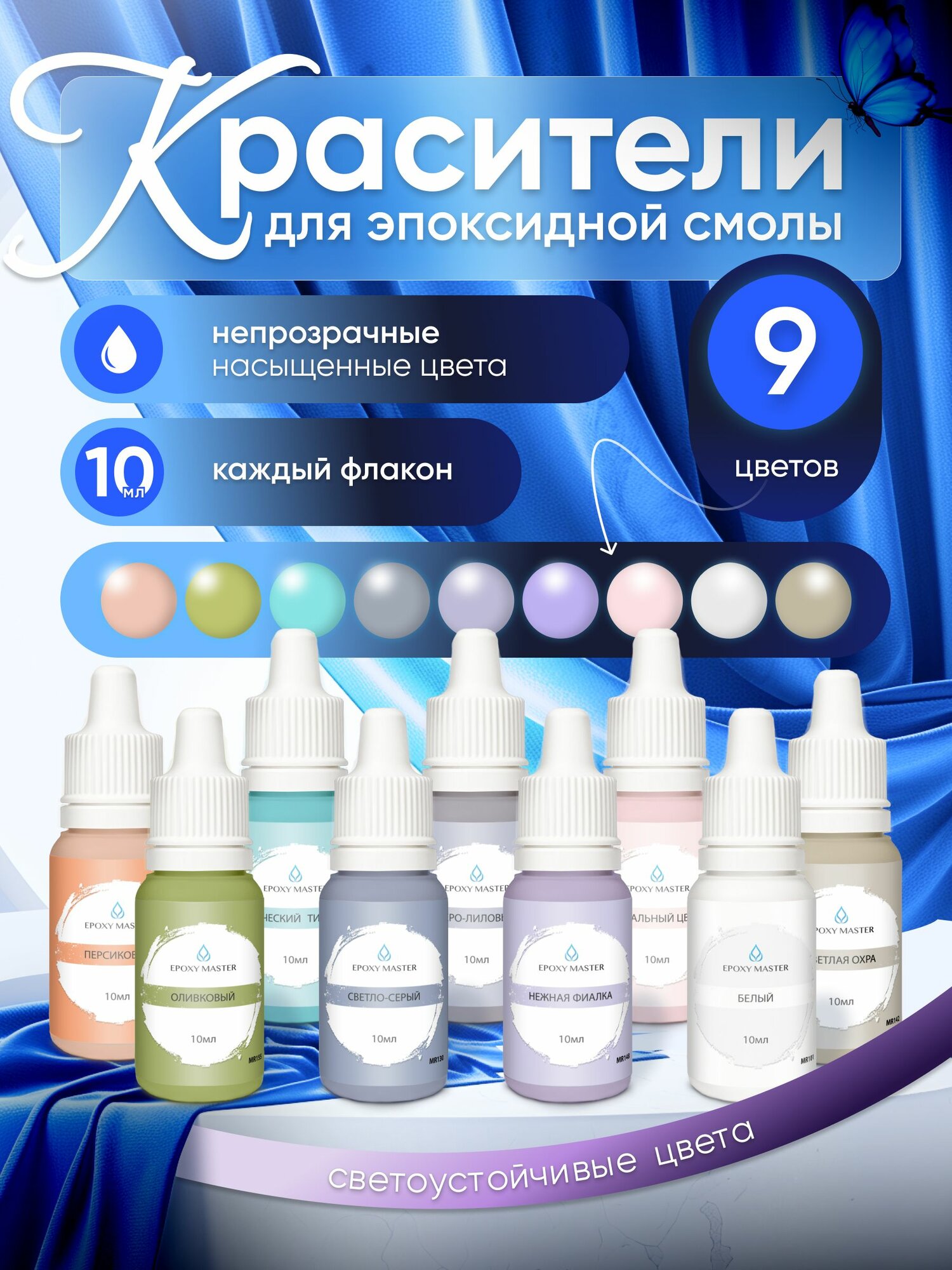 Набор колеров/красителей для эпоксидной смолы №2 EPOXYMASTER