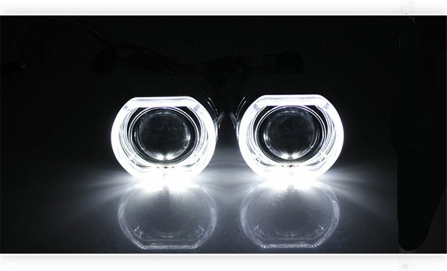 2Шт 12V 2,5-Дюймовые Квадратные Светодиодные Дневные Ходовые Ангельские Глазки Белого Цвета Drl Led Angel Eyes Lights