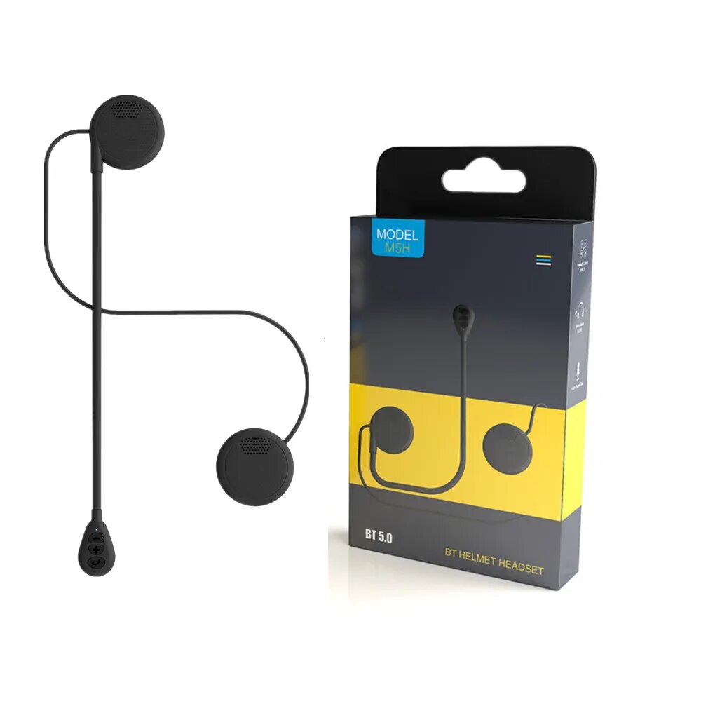 Мотогарнитура на шлем, Bluetooth 5,0, ультратонкие мотоциклетные наушники, беспроводные наушники с динамиком, гарнитура для звонков, воспроизведение музыки