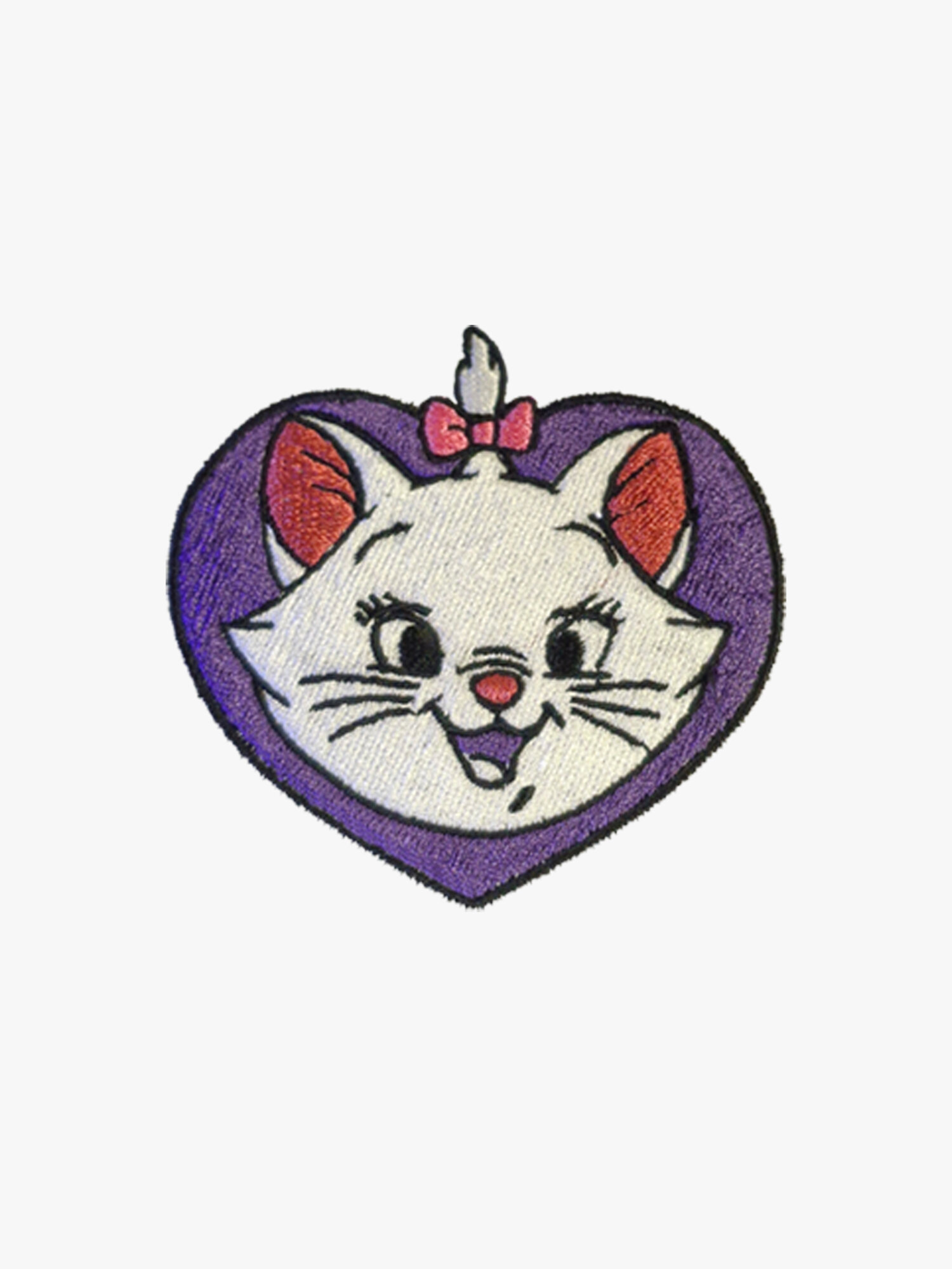 Нашивка, шеврон, патч (patch) Кошечка с сердечком, размер 7,3*7 см