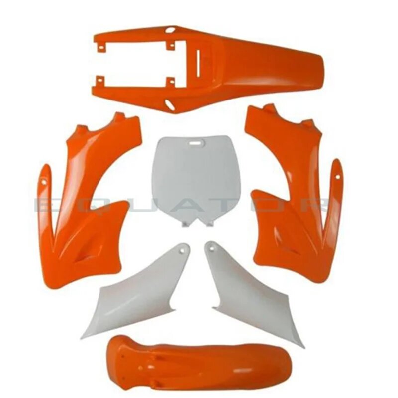 Пластиковый комплект обтекателей крыла для бензобака для китайского 2-тактного 47 49cc Apollo KXD Orion мини-мотоцикла, Оранжевый