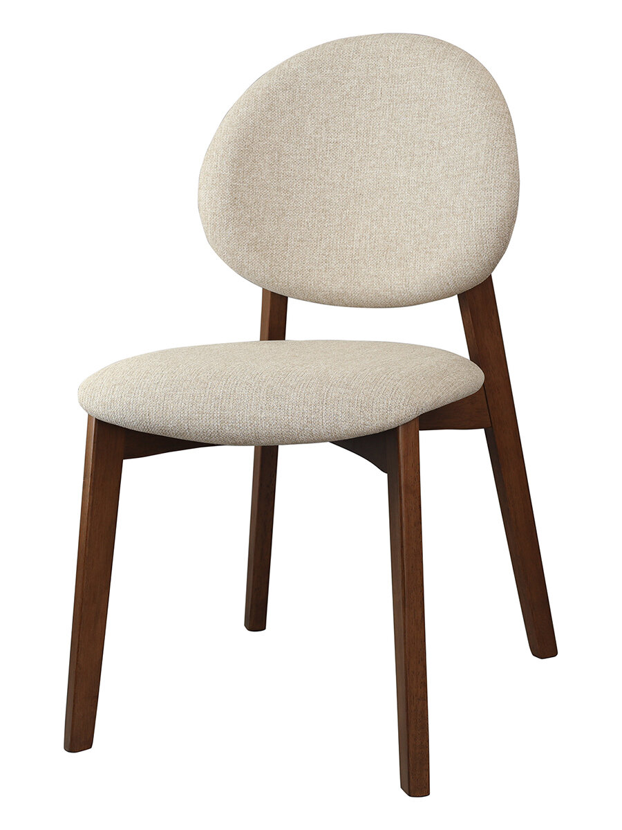 Стул Brunch кухонный мягкий рогожка бежевый Designboom