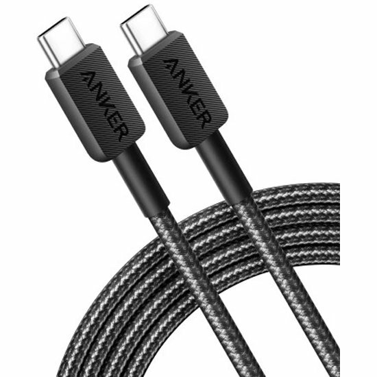 Кабель Anker 333 USB-C - USB-C, 1,8м, 60Вт, черный(A8757H11)