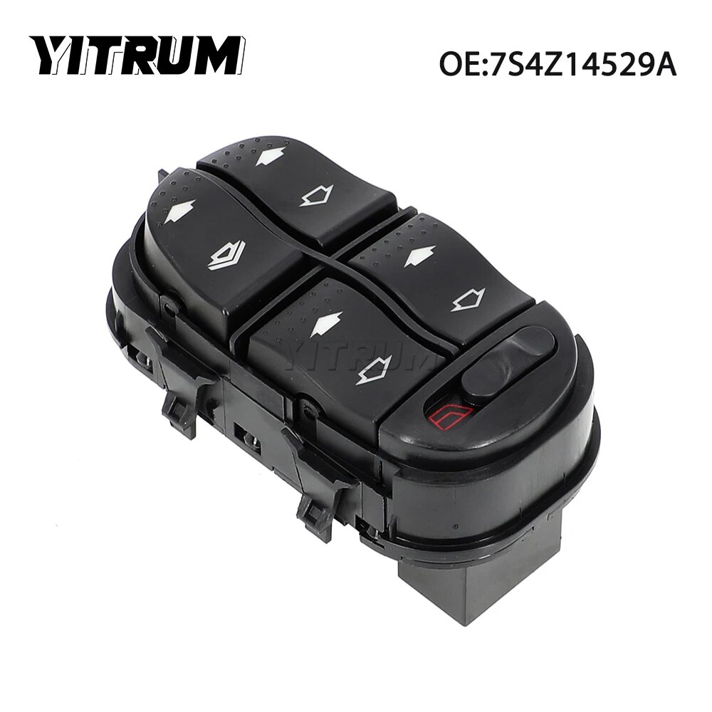 YITRUM 7S4Z-14529-A YS4Z14529BA 7S4Z14529A SW7219 1S9144 Electric Window Control Switch For Ford Focus 2000-2007 15Pins, 7S4Z14529A