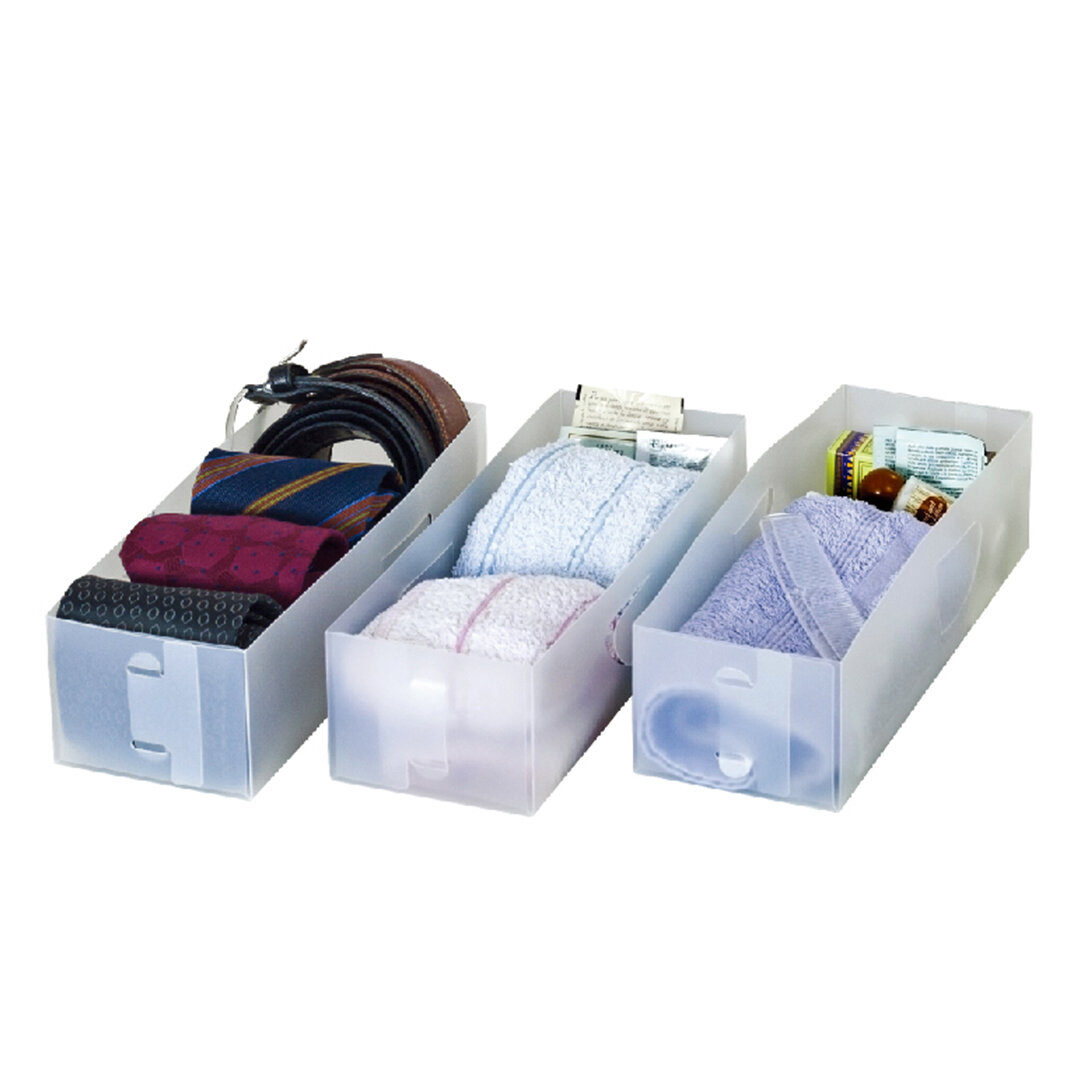 Набор коробов Handy Home, для хранения мелочей, складной, пластик, цвет прозрачный, 3шт